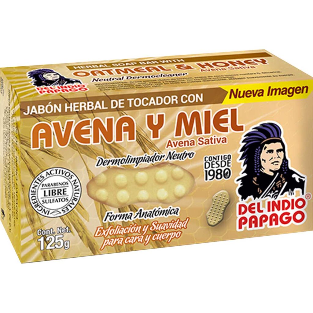 Jabón con avena y miel Del Indio Pápago 125 g – Jung Real Food