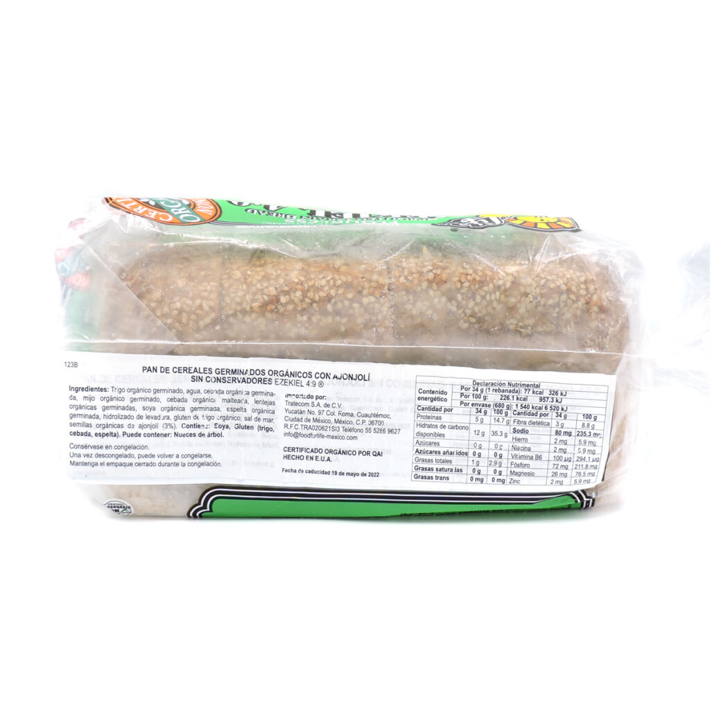 Pan de cereales germinados con ajonjolí Ezekiel 4:9 680 g – Jung Real Food