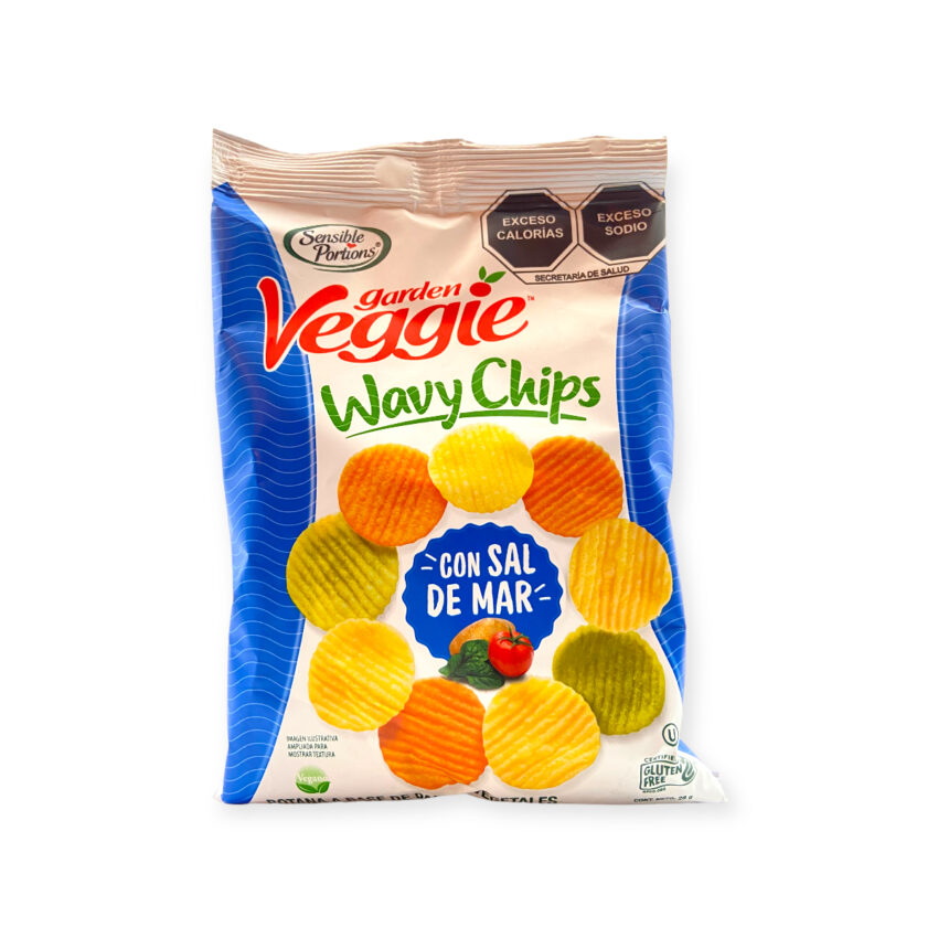 Chips onduladas de vegetales con sal de mar Garden Veggie 28 g – Jung ...